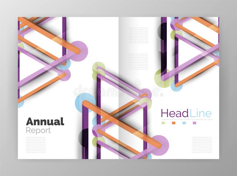 Lines and Circles, Modern Abstract Business Annual Report Template ...