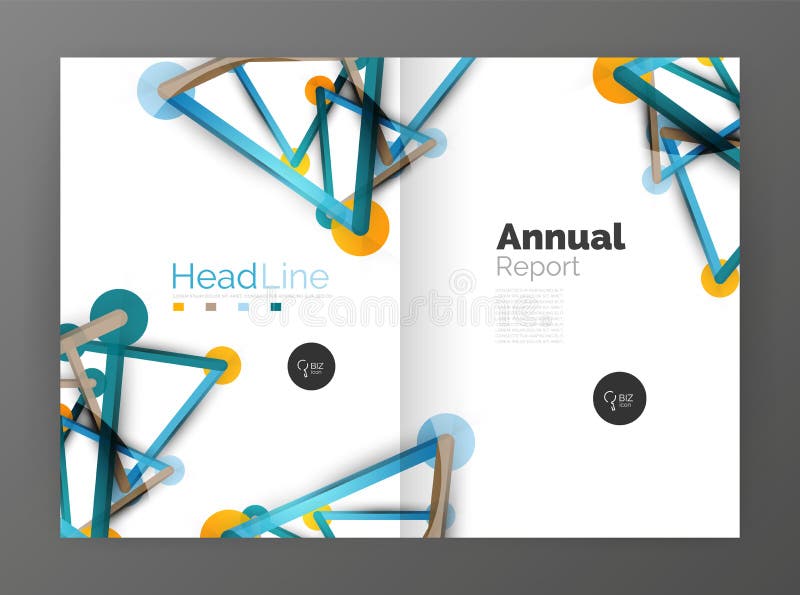 Lines and Circles, Modern Abstract Business Annual Report Template ...