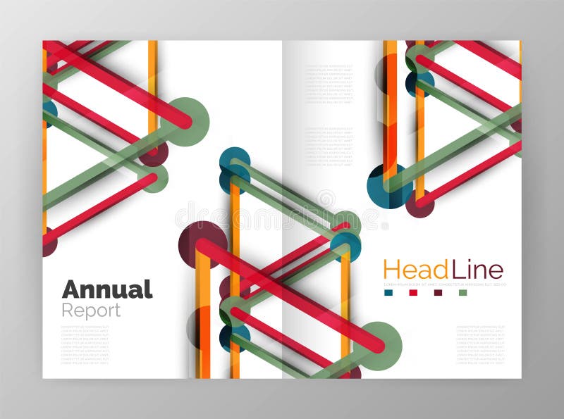 Lines and Circles, Modern Abstract Business Annual Report Template ...