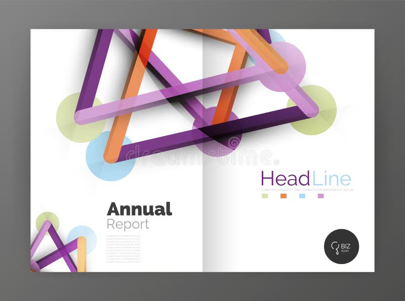 Lines and Circles, Modern Abstract Business Annual Report Template ...