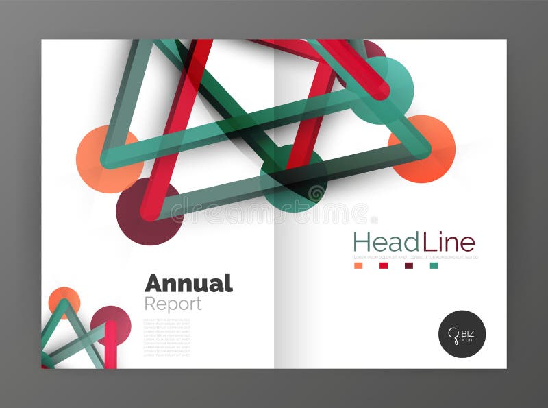 Lines and Circles, Modern Abstract Business Annual Report Template ...
