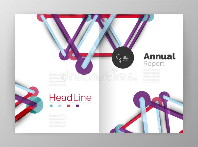 Lines and Circles, Modern Abstract Business Annual Report Template ...