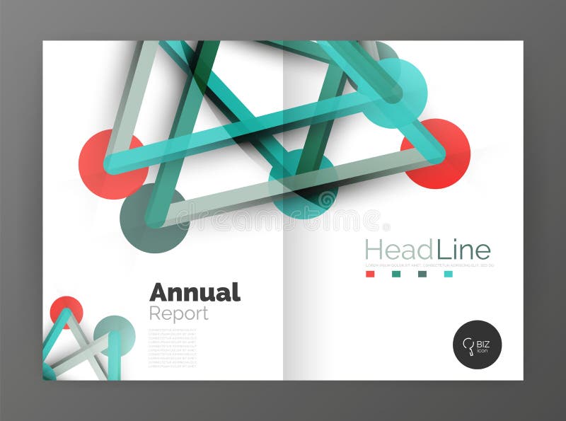 Lines and Circles, Modern Abstract Business Annual Report Template ...