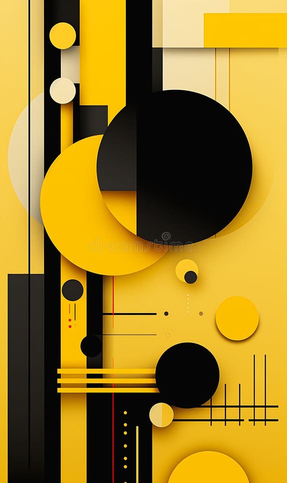Lines Closeup Yellow Black Abstract Design Constructivist Harper Stock ...