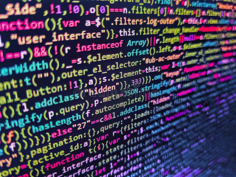 Lines Of Code Of A Software With Several Colors Software Developer Programming Code On Black 3447