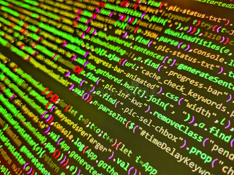 Lines Of Code Of A Software With Several Colors Programming Code Abstract Background Screen Of