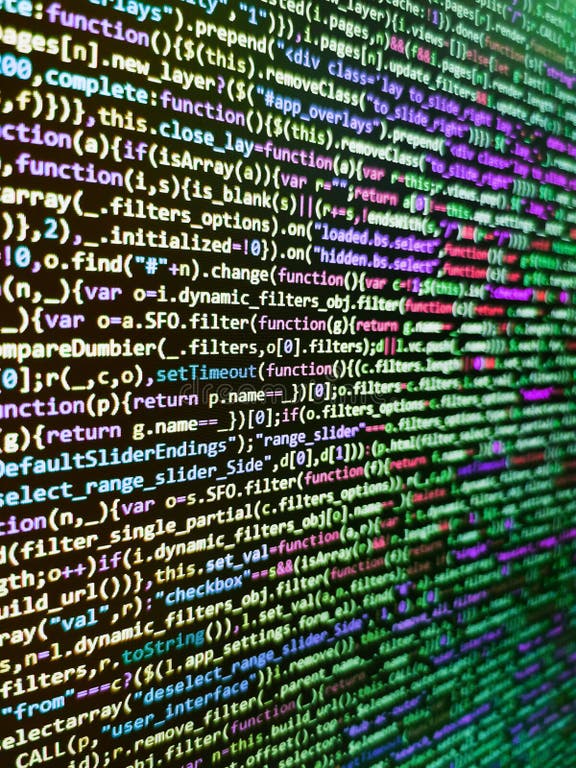 Lines of Code of a Software with Several Colors. Web Development Code: CSS/SASS Styles ...