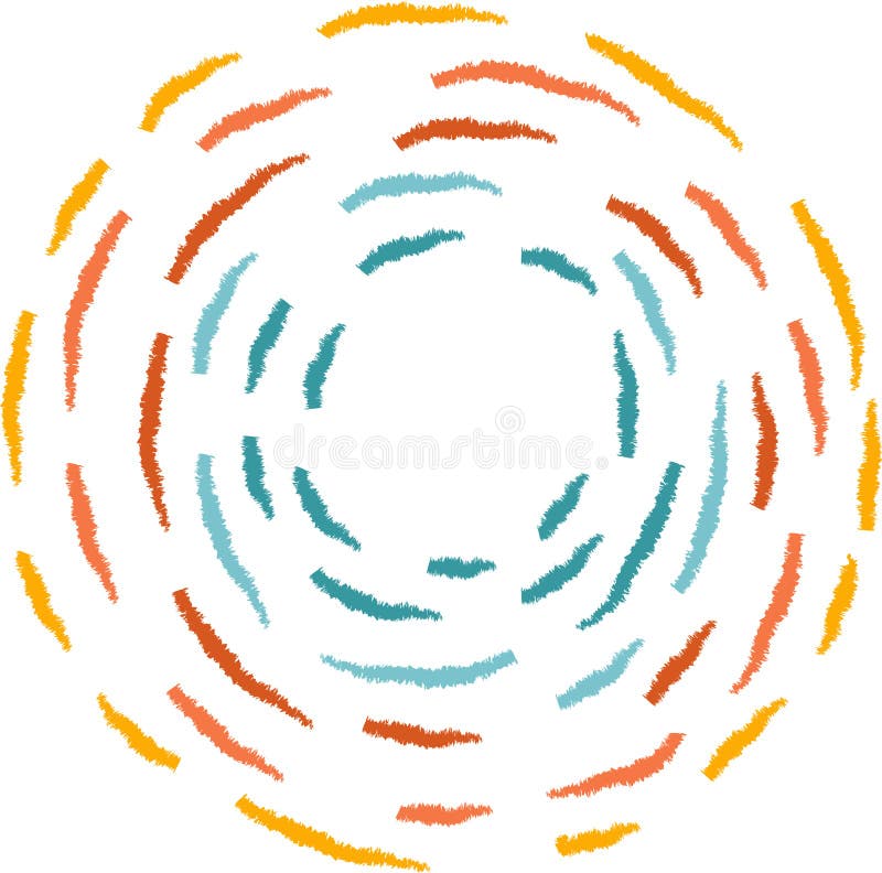 Crayon Circular Strokes Pattern Stock Vector - Illustration of lines ...