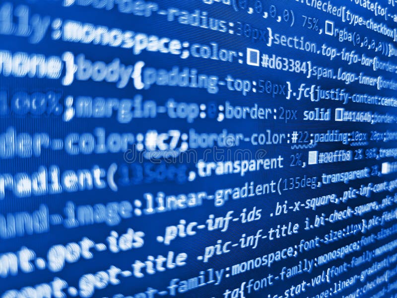 Lines Of Css Code Visible Programmer Typing New Lines Of Html Code Data Network Hardware