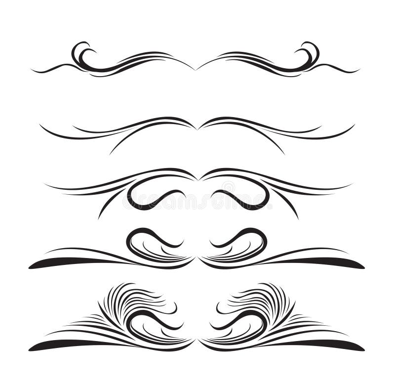 Lines. Design Elements of Different Styles Stock Vector - Illustration ...