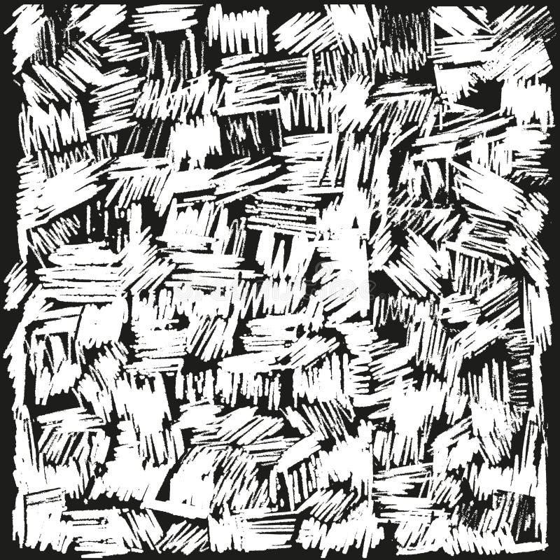 Lines Doodle Pattern - Black and White Colors - Handdrawn Illustration ...