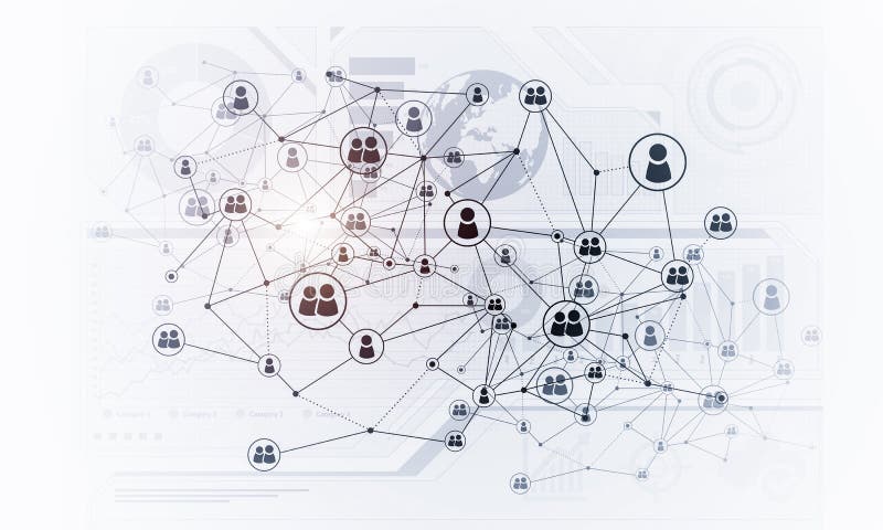 Lines and Dots As Networking Idea Drawn on White Background Stock Photo ...