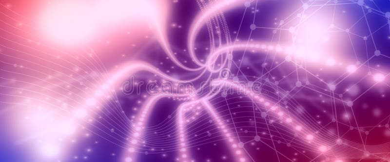 Lines with Dots Connected Style Technology Background Stock ...