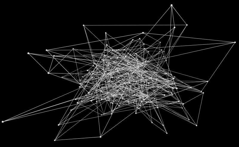 Lines and Dots Forming Mesh Stock Illustration - Illustration of ...