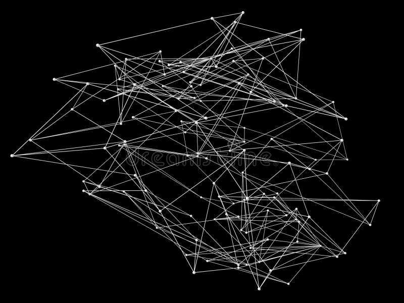 Lines and Dots Forming Mesh Stock Illustration - Illustration of link ...