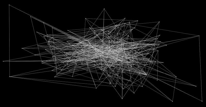 Lines and Dots Forming Mesh Stock Illustration - Illustration of ...