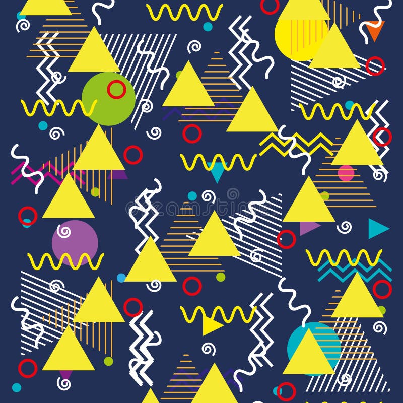 Lines Figures and Colors Young Pattern Background Stock Vector ...