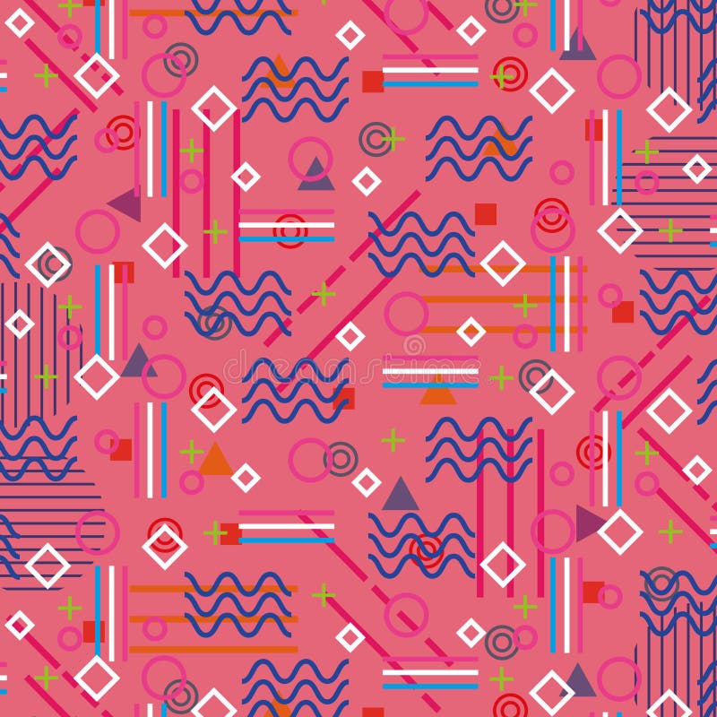 Lines Figures and Colors Young Pattern Background Stock Vector ...