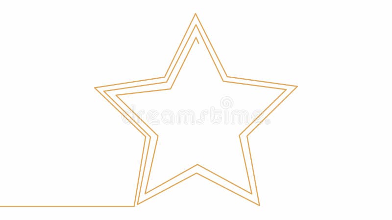 Lines Five Star Rating.Self-drawing a Simple Animation of One ...