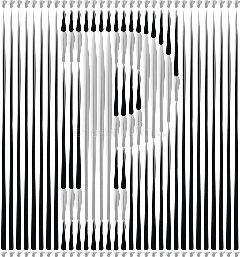 Lines Forming Letter Logo Design - Letter P Stock Vector - Illustration ...