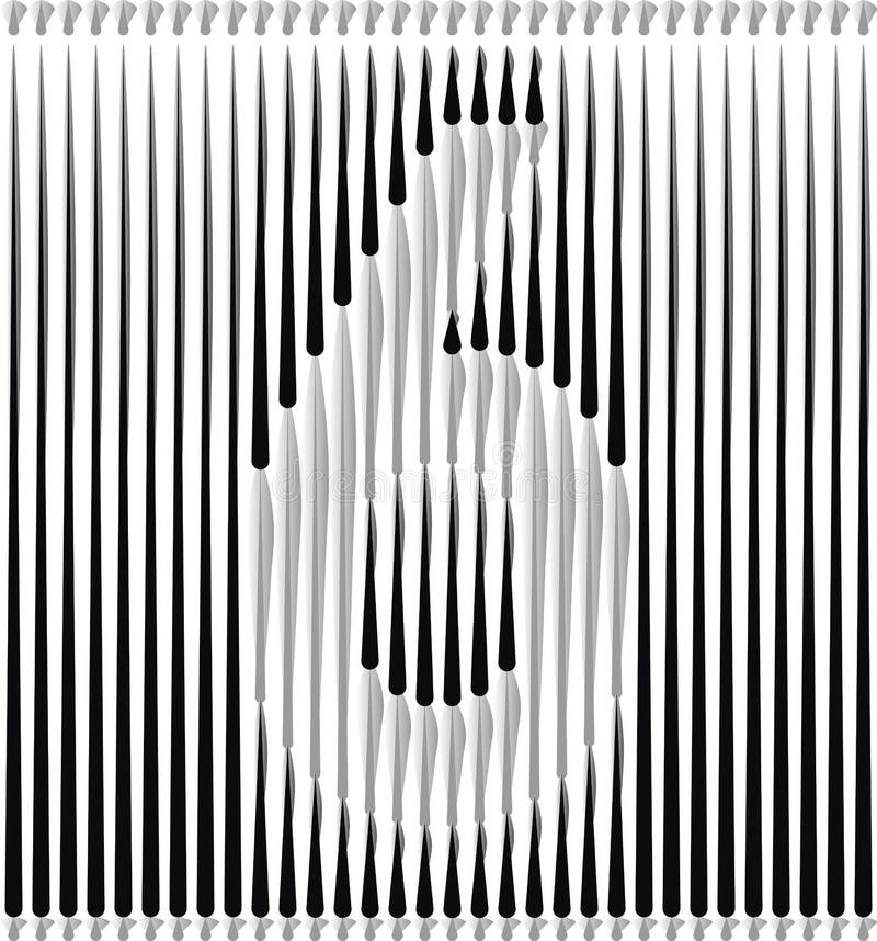 Lines Forming Number Logo Design - Number 6 Stock Vector - Illustration ...