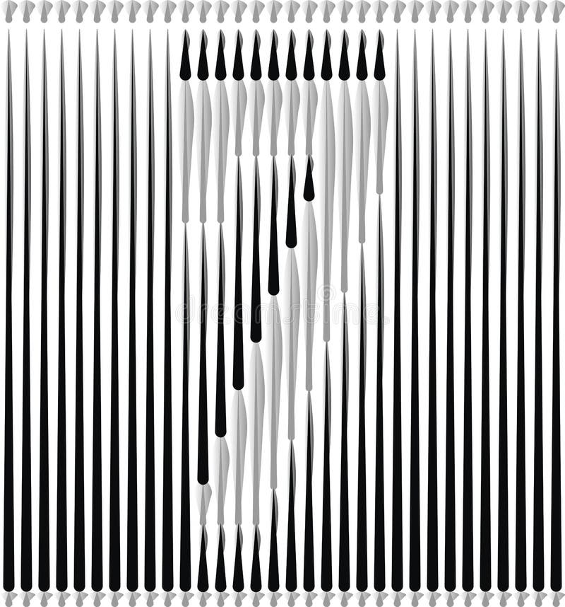 Lines Forming Number Logo Design - Number 7 Stock Vector - Illustration ...