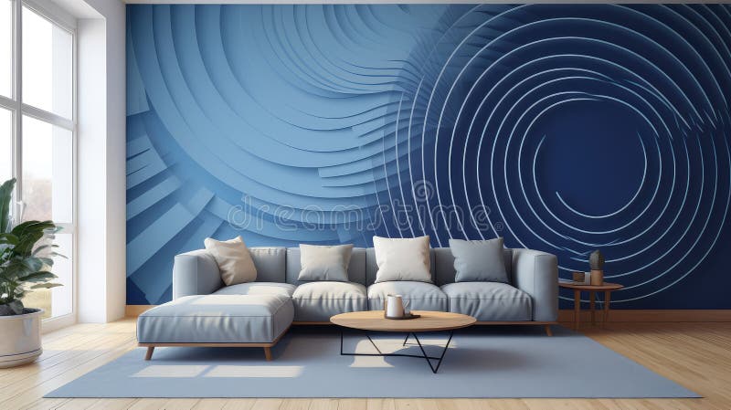 Lines Geometric Patterns Blue Stock Illustration - Illustration of ...