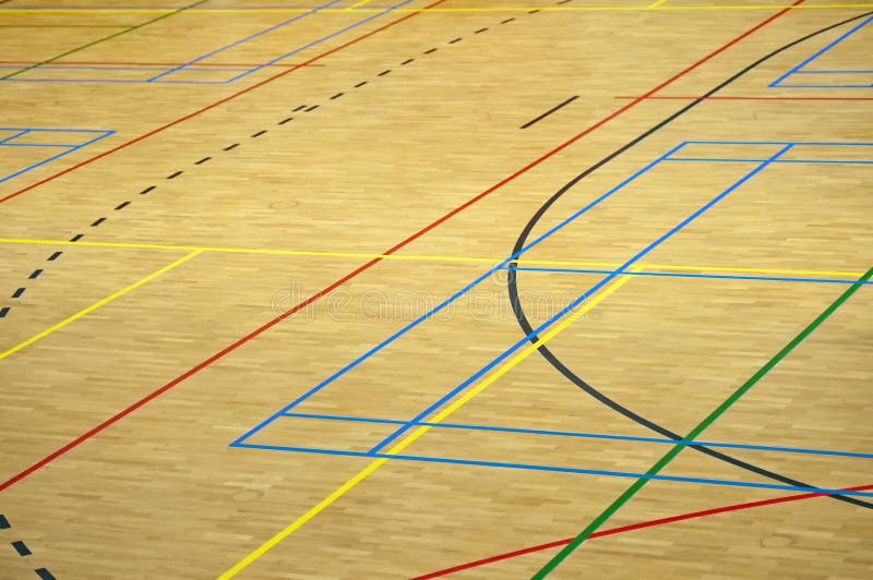 Lines in a gym stock photo. Image of wooden, indoor, wood - 77952588