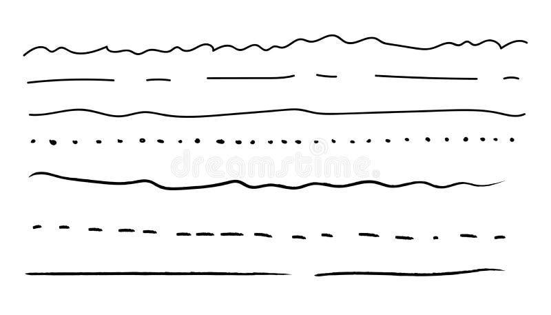 Hand Drawn Dash Design Elements Stock Illustrations – 1,029 Hand Drawn ...