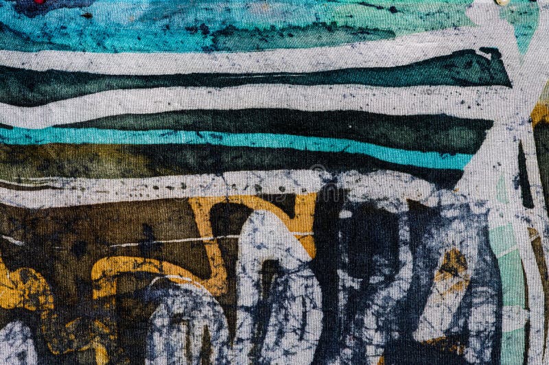Lines, Hot Batik, Background Texture, Handmade on Silk Stock Photo ...