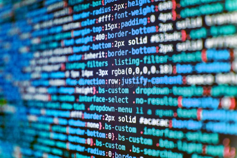 Lines of Html Code Visible. Php Language and Coding Function Developer. Web Developer HTML Code ...