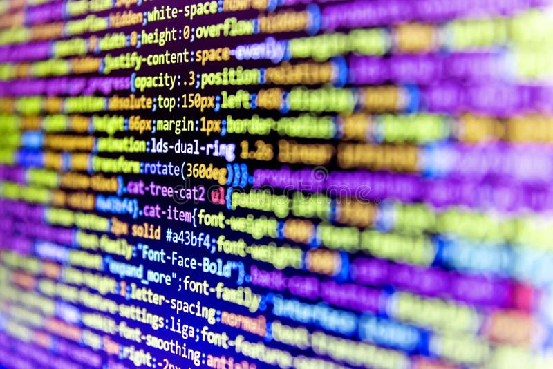 Lines Of Html Code Visible Programmer Typing New Lines Of Html Code Html Code On Lcd Screen