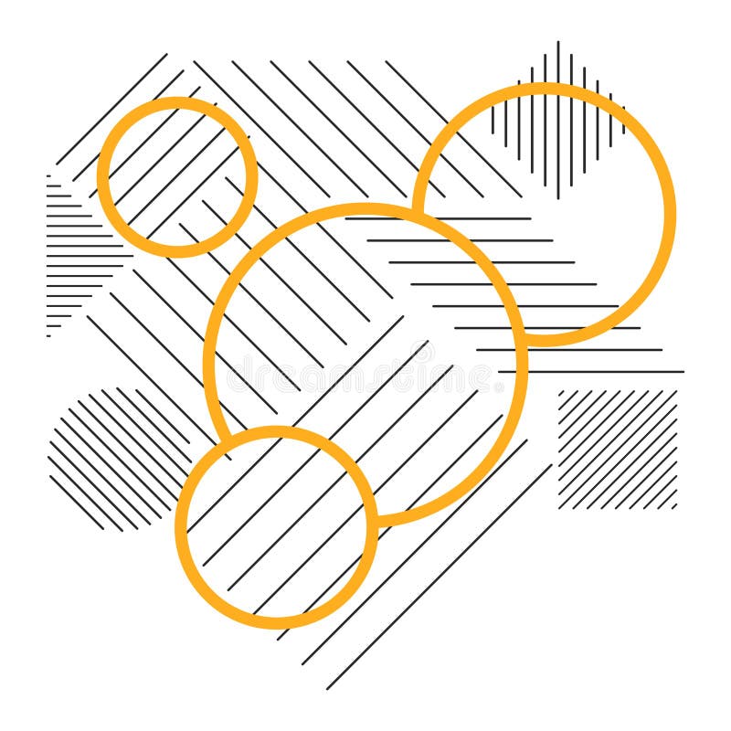 Abstract Geometric Background with a Circle in the Foreground. Lines ...