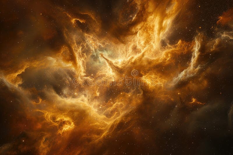 Lines from Interstellar Script Forming a Nebula Stock Illustration ...