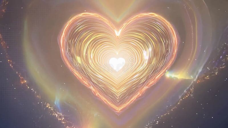 Lines of Light Draw an Esoteric Heart Shape that Slowly Moves Towards ...