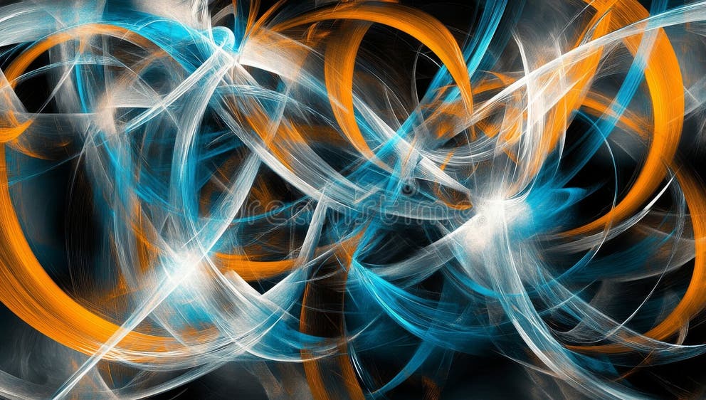 Lines of Light Intersect and Connect To Form a Complex Network, Set ...