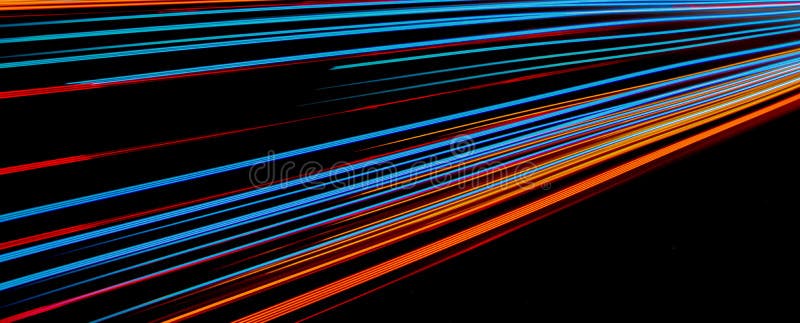 Lights of Cars with Night. Long Exposure, Light Lines Stock Photo ...