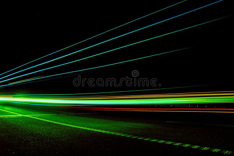 Lights of Cars with Night. Long Exposure, Light Lines Stock Image ...