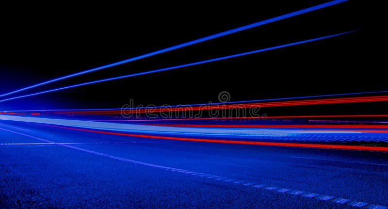 Lights of Cars with Night. Long Exposure, Light Lines Stock Photo ...