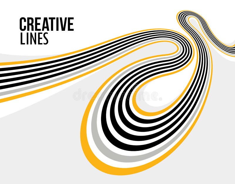 Lines in Motion Vector Abstract Background, 3D Perspective Creative ...