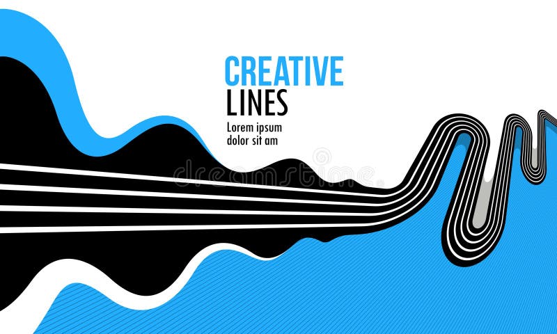 Lines in Motion Vector Abstract Background, 3D Perspective Creative ...