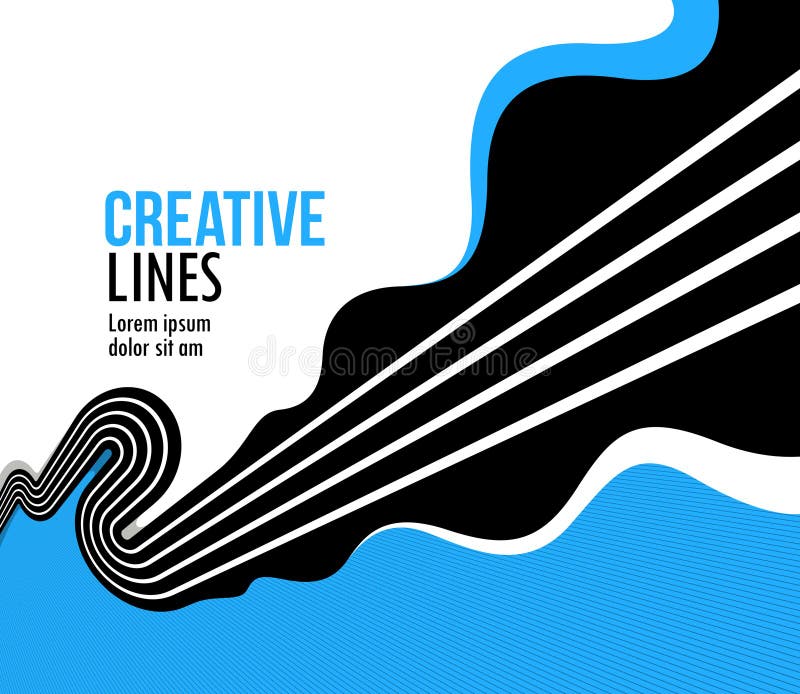 Lines in Motion Vector Abstract Background, 3D Perspective Creative ...