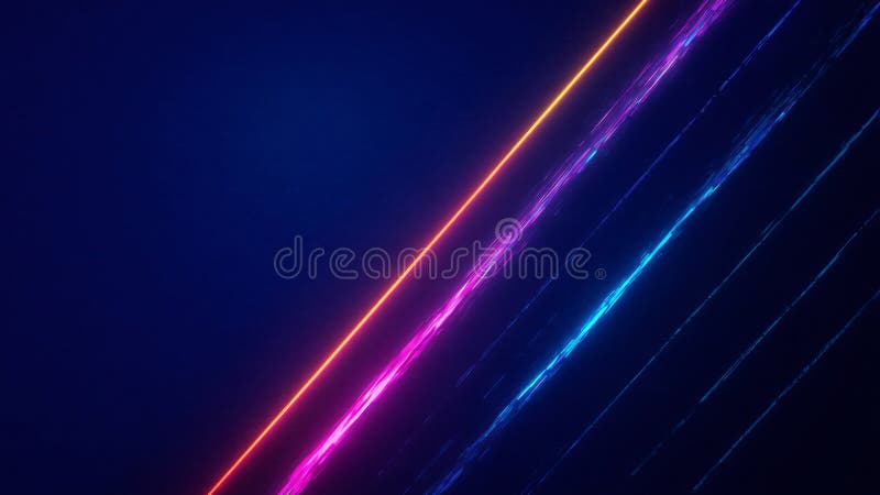 Lines of Multicolore Speedy Light in Diagonal Lines on a Dark Blue ...