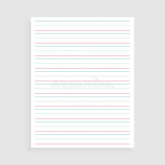 3 Lines Notebook Layout for English Calligraphy Stock Vector ...