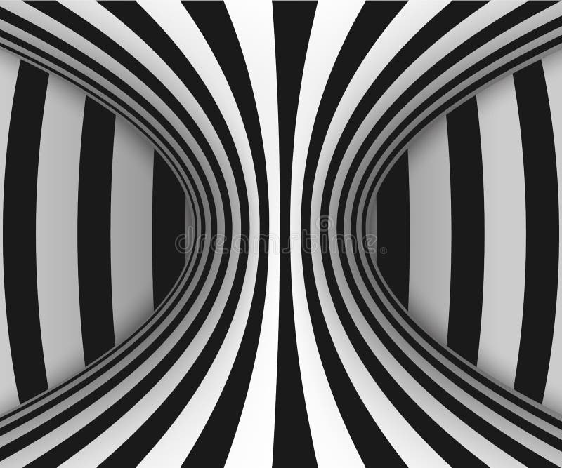 Lines optical illusion stock illustration. Illustration of impossible ...