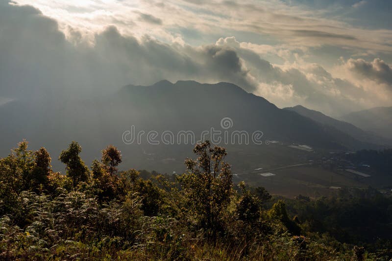The Lines and Pattern Mountains of Rain Forest a Space Nature ...