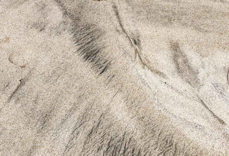 Lines in the Sand of a Beach - Close Up Stock Photo - Image of closeup ...