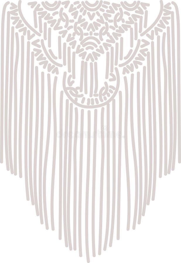 Abstract Fringe Textile Motif Stock Illustration - Illustration of ...