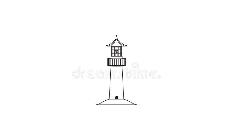 Simple lighthouse print stock vector. Illustration of texture - 143190731