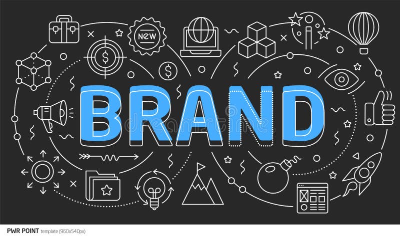 Lines Template Illustration Brand Stock Vector - Illustration of line ...